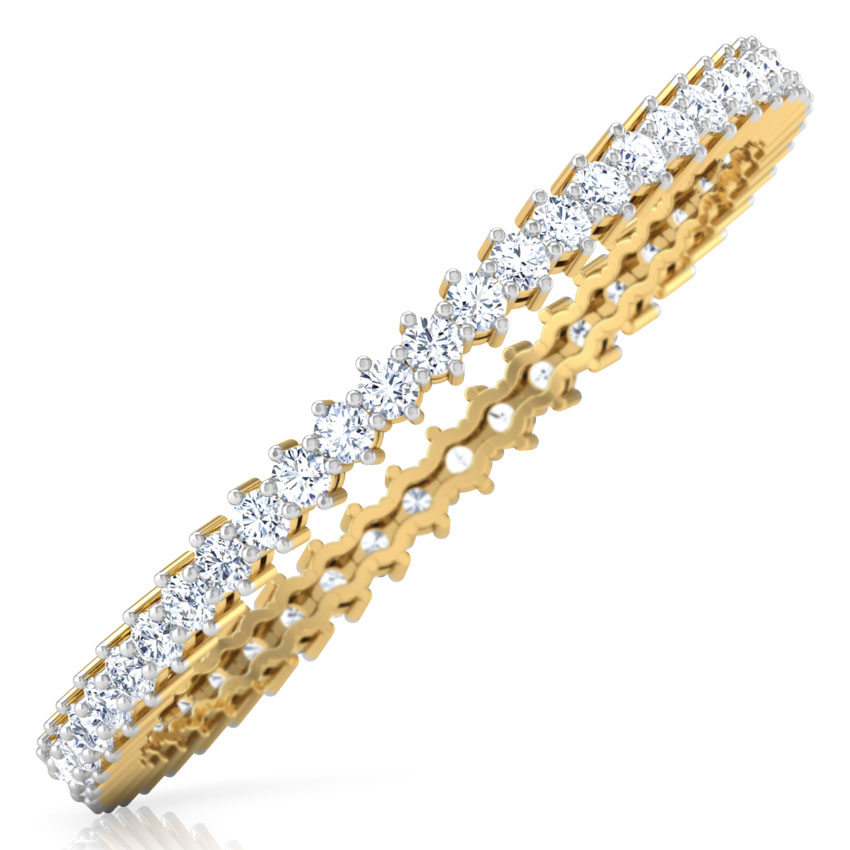 SOLITAIRE DIAMOND BANGLE - Vicksan Jewels
